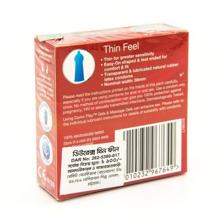 Durex Thin Feel Condom 3pcs in Bangladesh – pordeshi